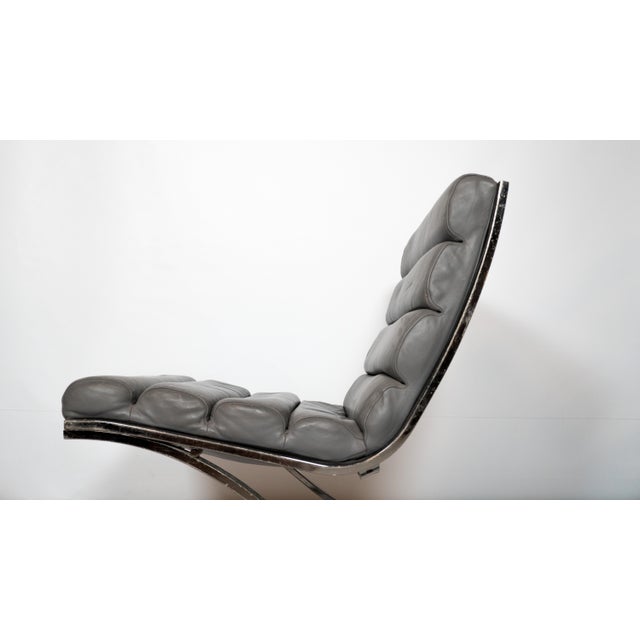 1980s Post Modern Design Institute of America Chrome Lounge Chairs ...