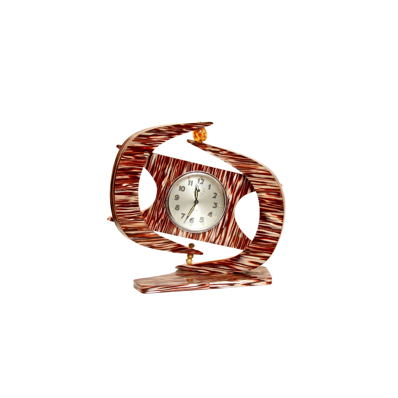 Mid-Century Desdet Table Clock from Veglia, Italy, 1960s | Chairish