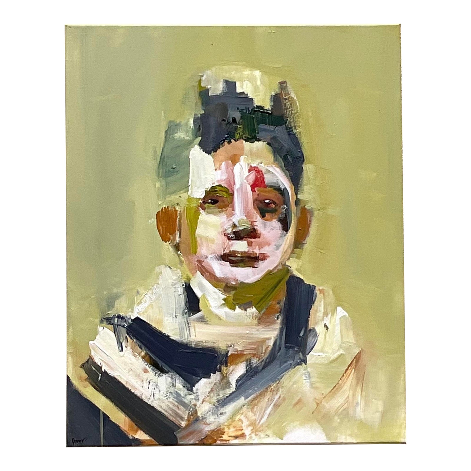 Contemporary Original Abstract Figurative Oil Painting on Canvas | Chairish