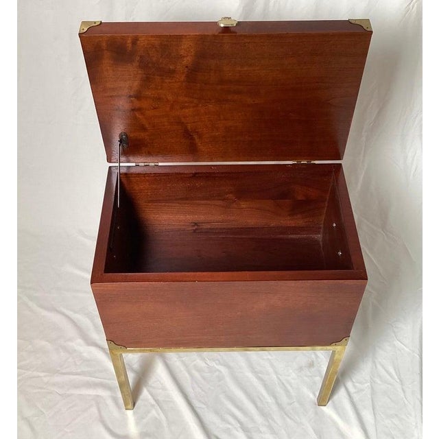 Late 20th Century Mahogany Box on Stand Side Table | Chairish