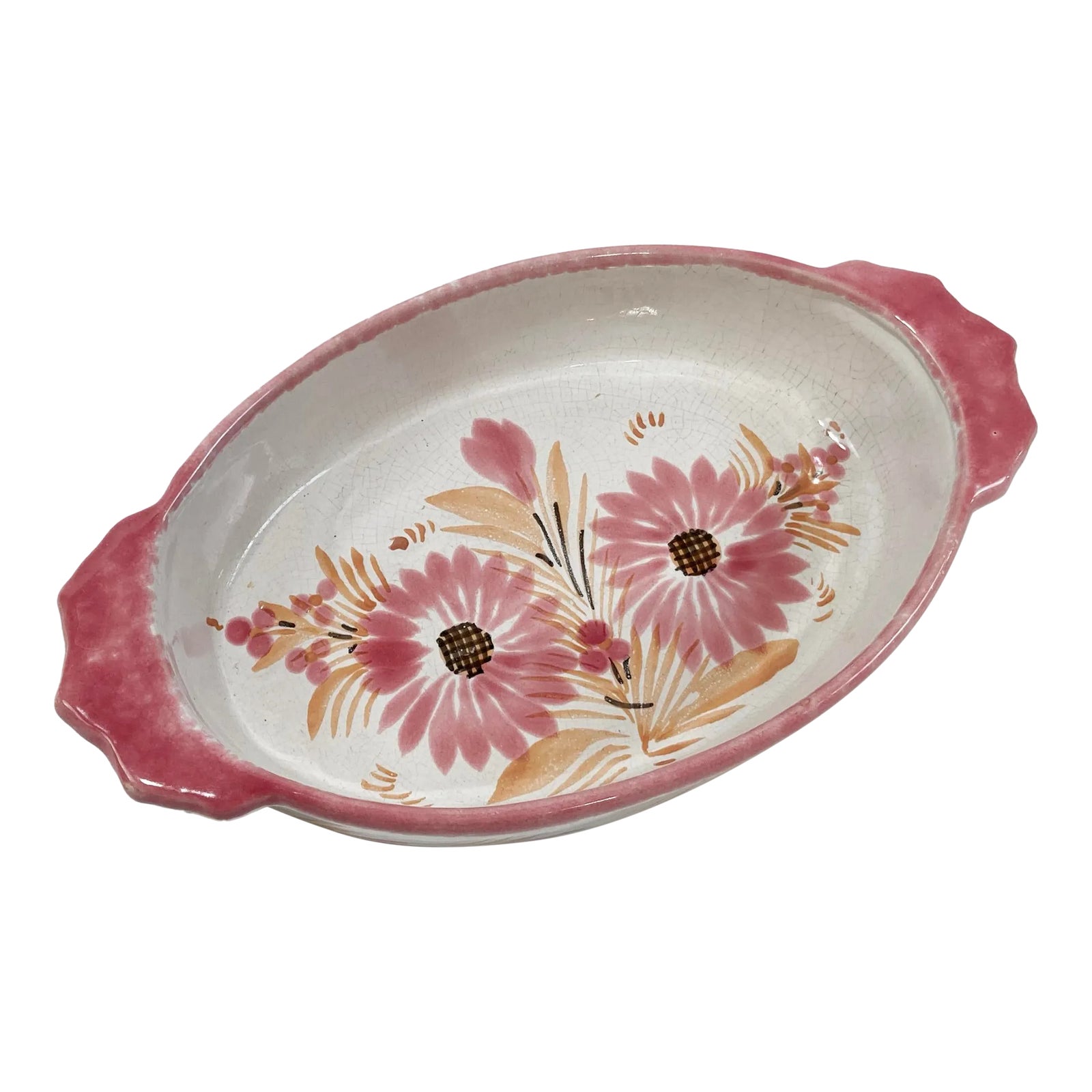 Vintage Les Plats Du Chef French Ceramic Ramekin Dish | Chairish