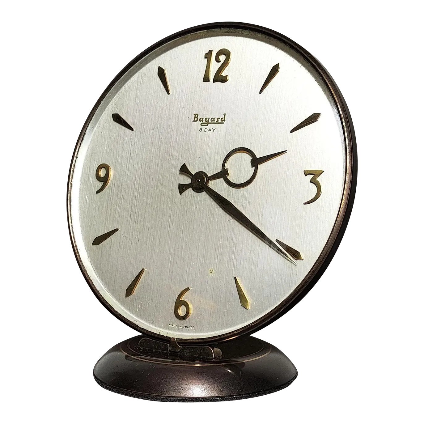 Mid 20th Century Bayard French Shelf Table Buffet Cabinet Clock | Chairish