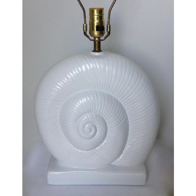 Vintage Nautilus Shell-Shaped Lamps - a Pair | Chairish