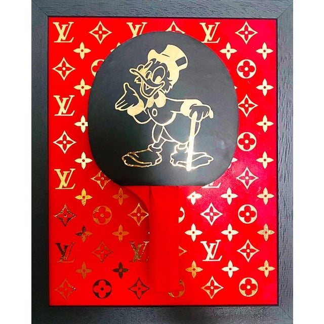 Andrea Van Der Hoeven, Picsou Paddle, 2022, Mixed media on wood | Chairish