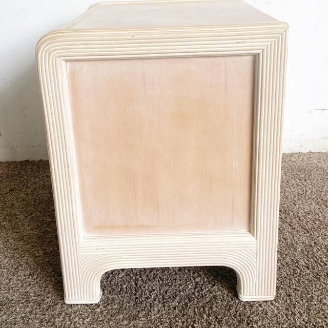 Boho Chic Pencil Reed Nightstand Side Table by American Drew | Chairish