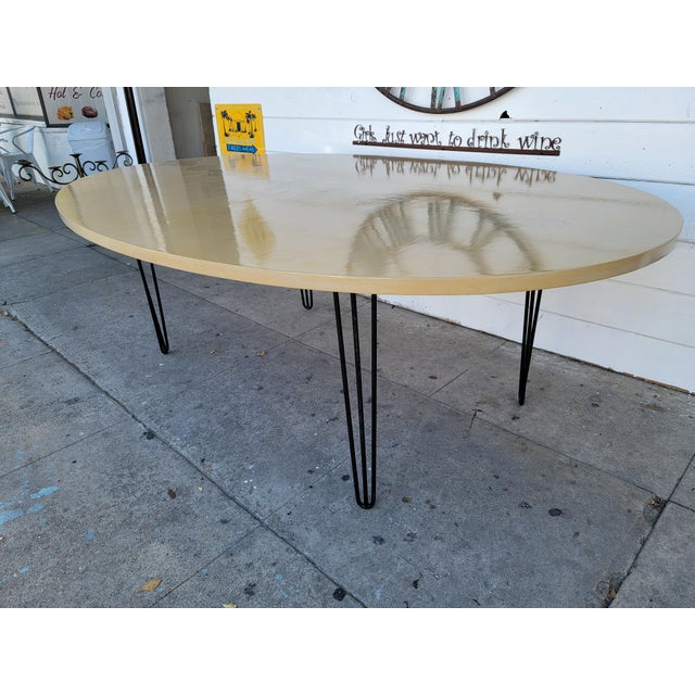 Contemporary Modern Oval Dining Table. | Chairish