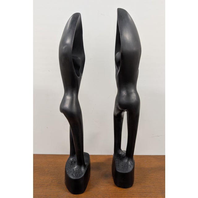 1980s Hand Carved African Angel of Peace Carvings - Set of 2 | Chairish