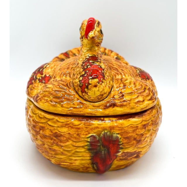 Vintage Ceramic Turkey Tureen/ Lidded Dish for Fall Thanksgiving | Chairish