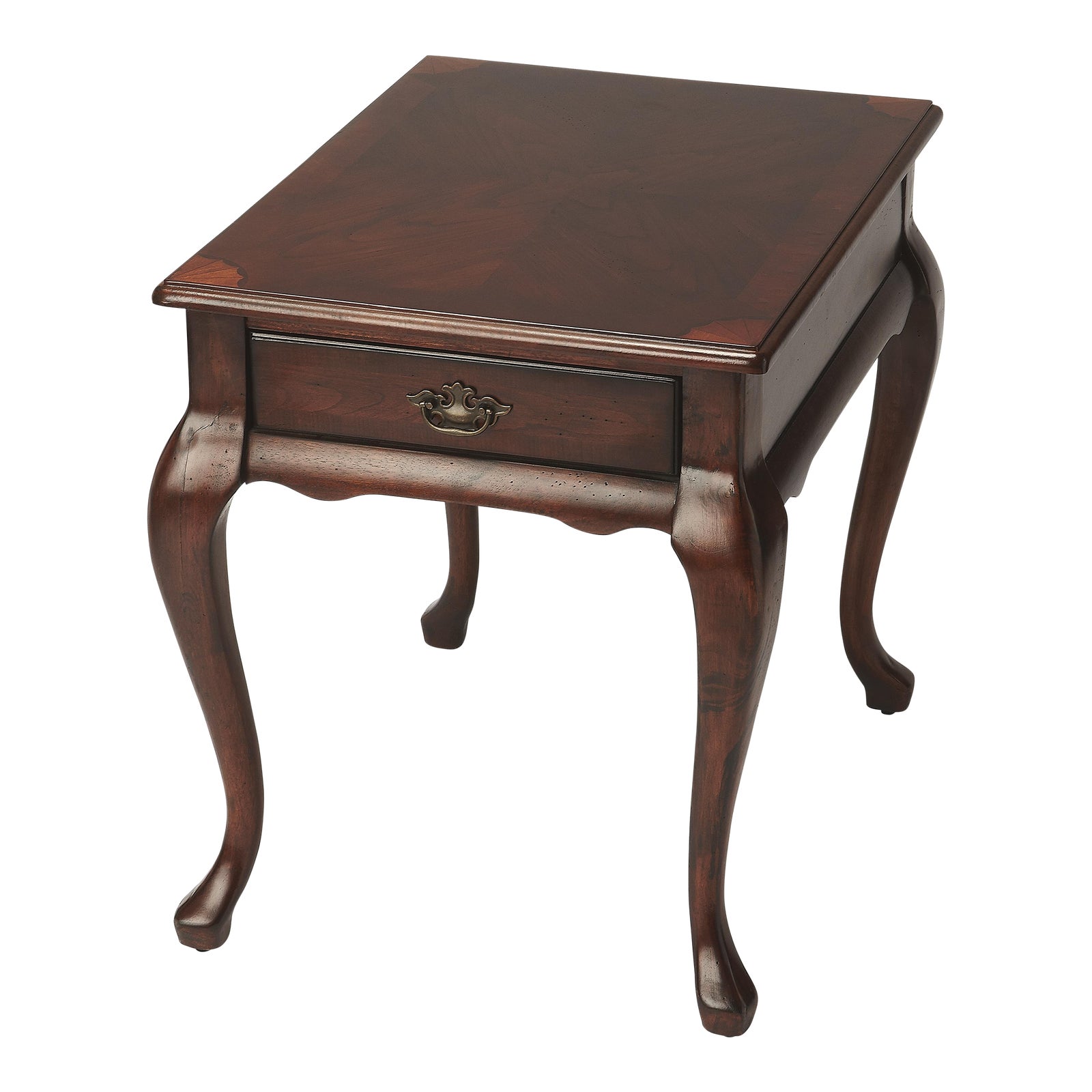 Grace End Table, Dark Brown | Chairish