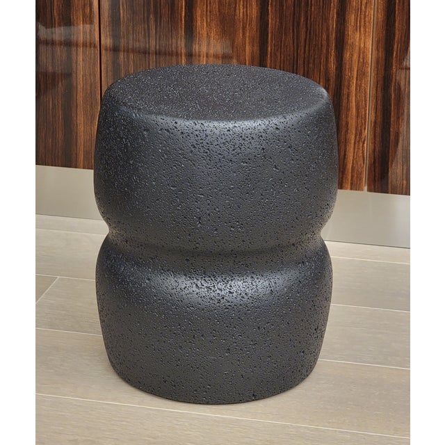 Christian Liaigre Cerro Lava Stone Indoor / Outdoor Side Table | Chairish