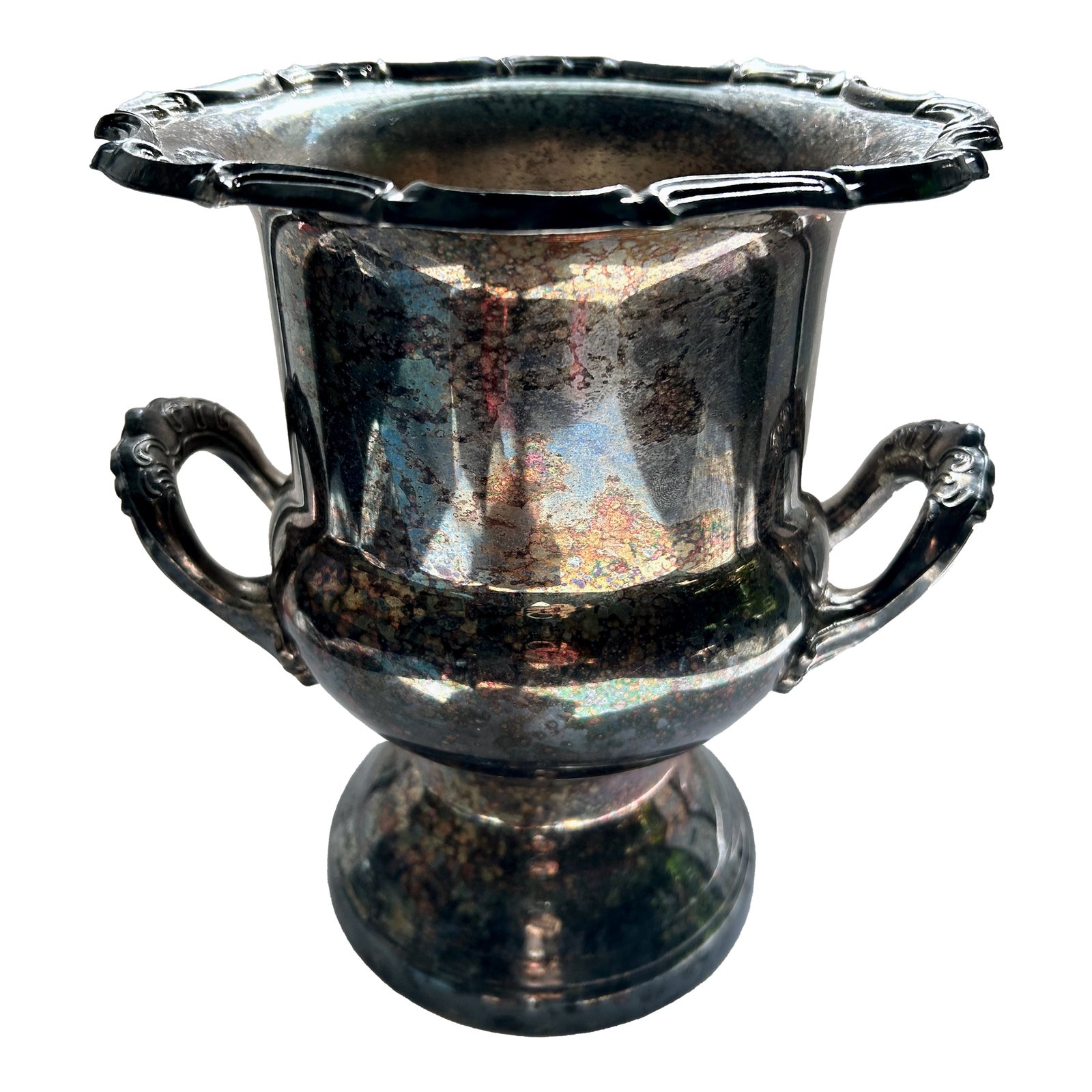 Mid 20th Century Vintage Leonard Silver Plate Champagne Bucket | Chairish