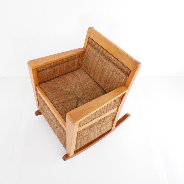 1960s Mexican Mid-Century Modern Woven Rocking Chairs - A Pair | Chairish