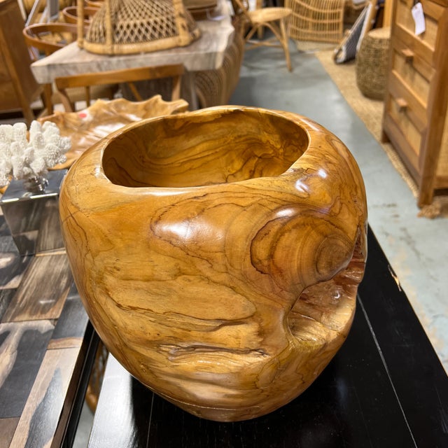 Natural Teak Root Planter | Chairish