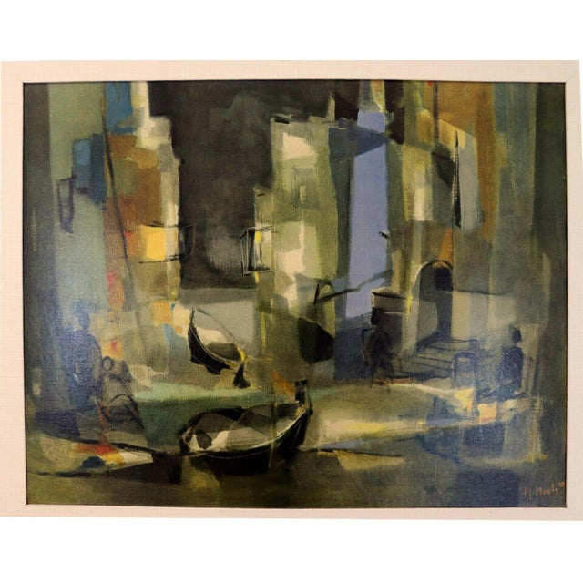 Marcel Mouly Street in Spain Cubist Abstract Framed Giclee Transfer on ...