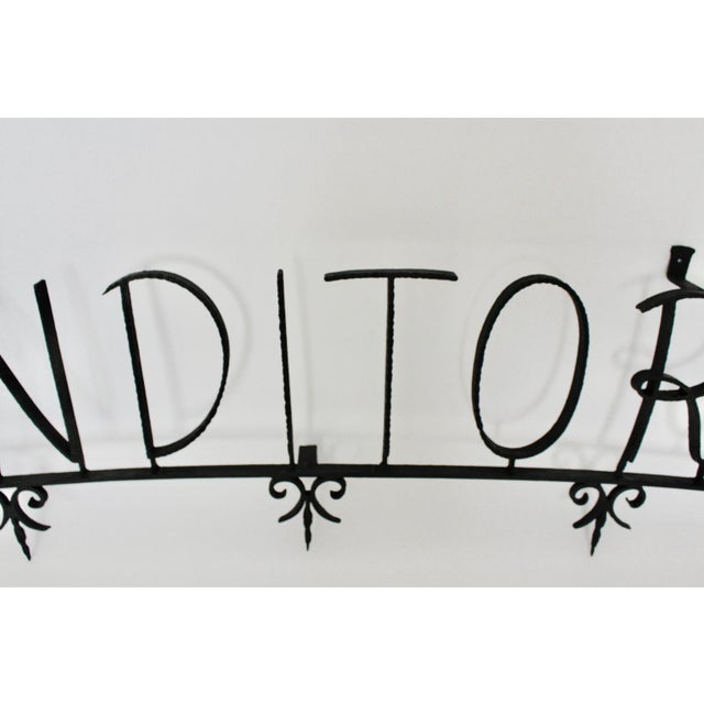 Austrian Wrought Iron Business Sign, 1950s | Chairish