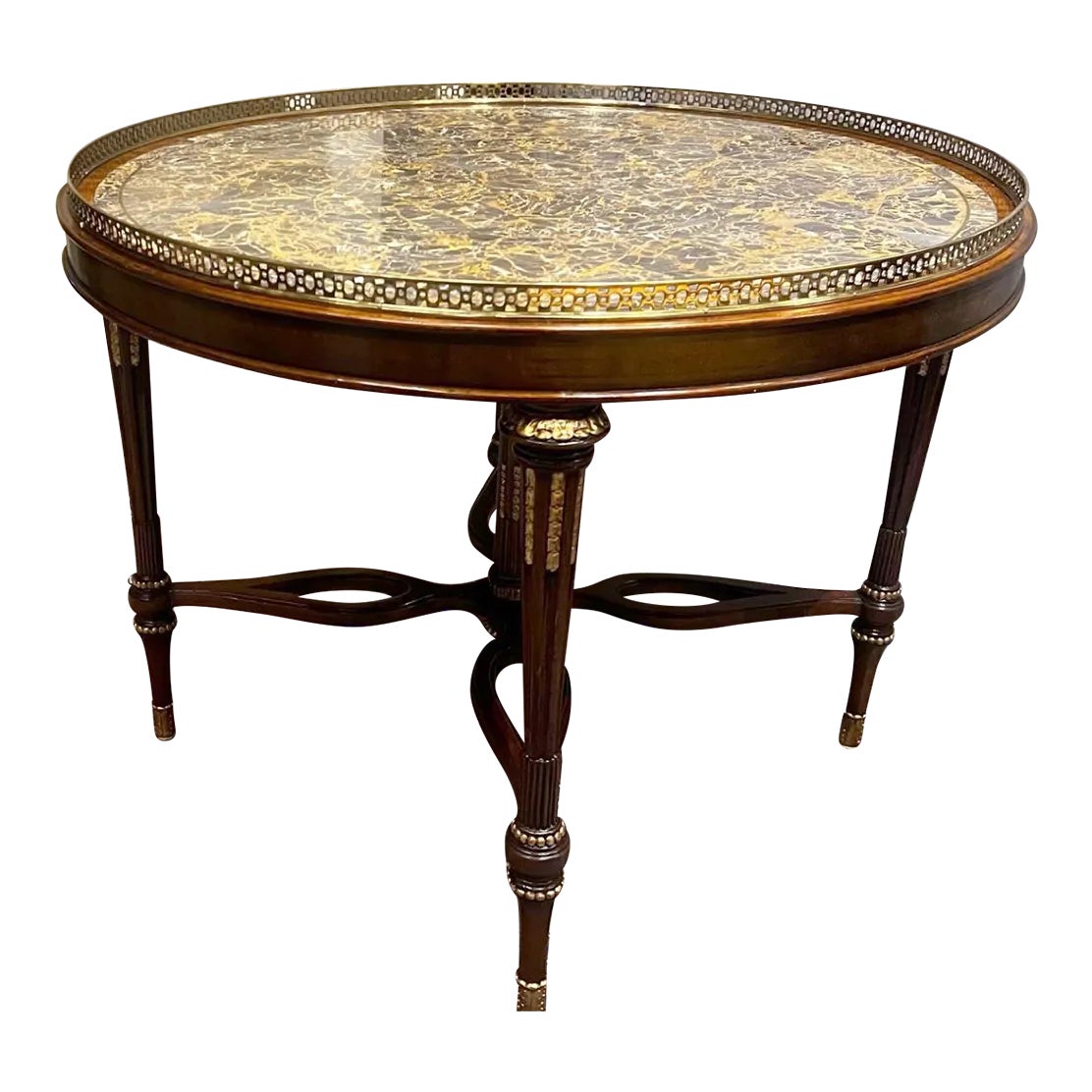 1990s Maitland-Smith Round Center Table | Chairish