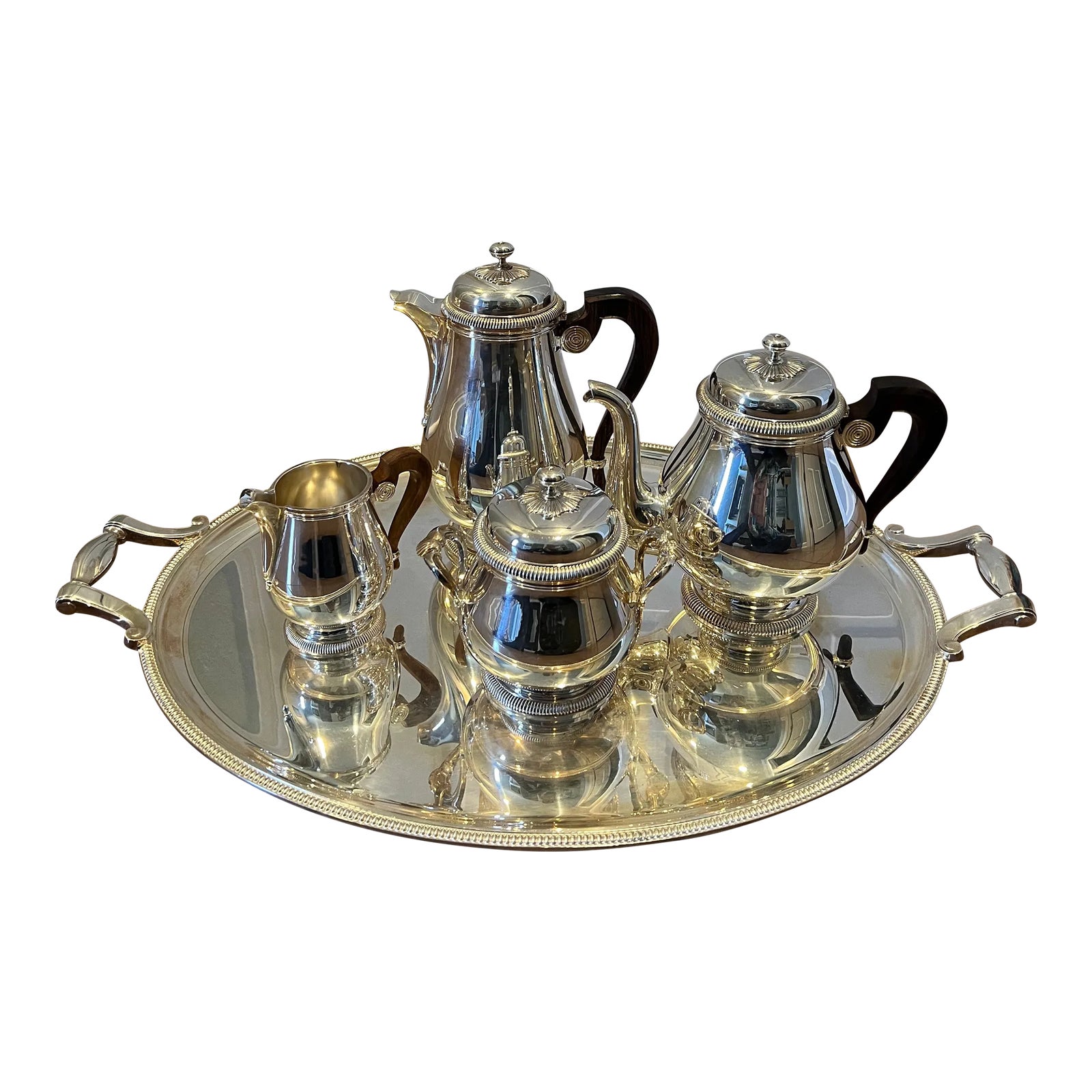 Antique Christofle Gallia Coffee and Tea Service Set- 5 Pieces | Chairish