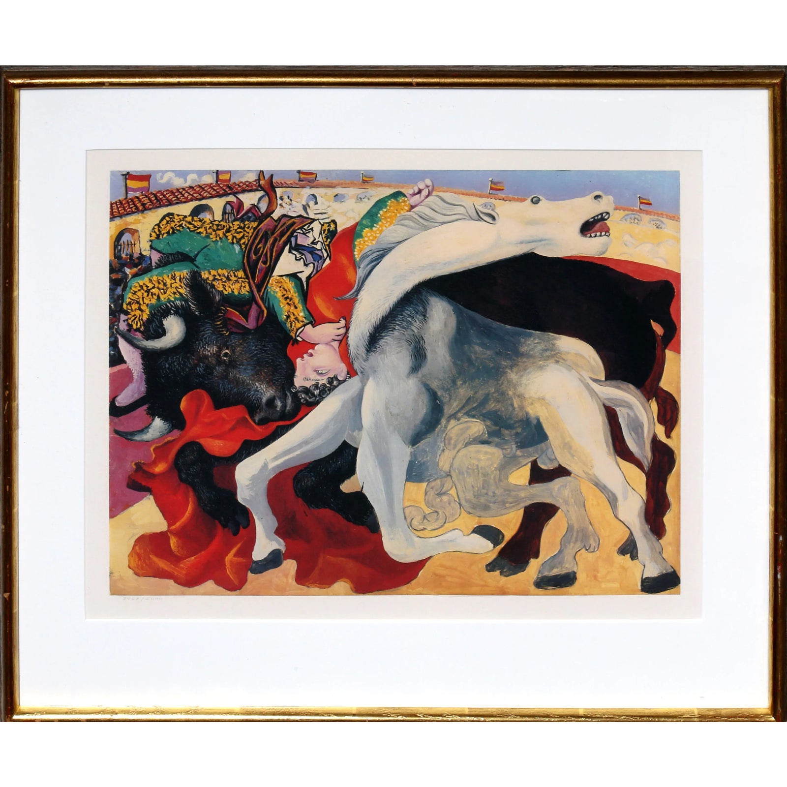 Corrida La Mort Du Torero, Pablo Picasso Lithograph on Arches | Chairish