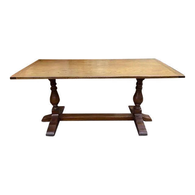 Antique English Oak Refectory Table C.1920 | Chairish