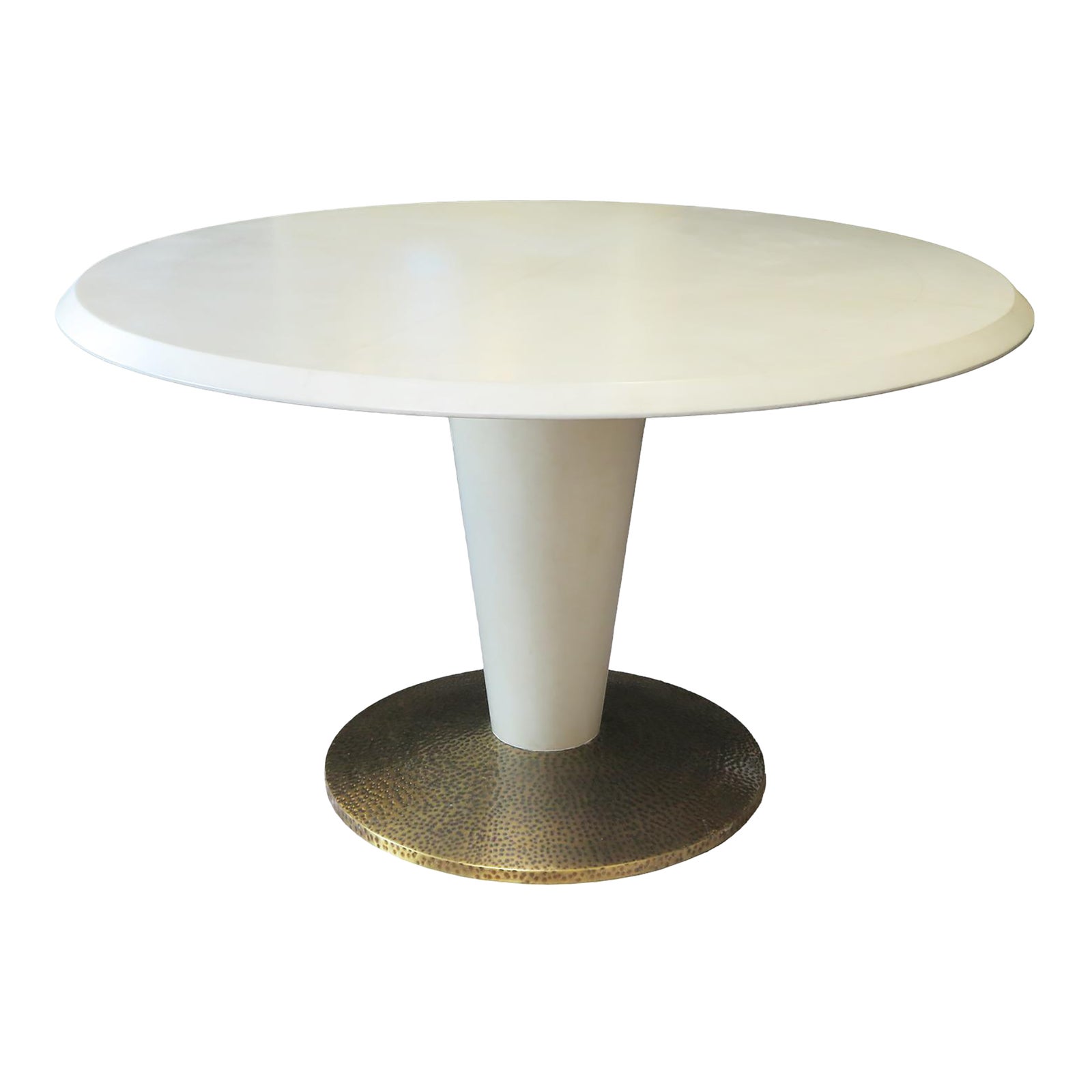 1960s Italian Mid-Century Faux Parchment Table With Beveled Edge and ...