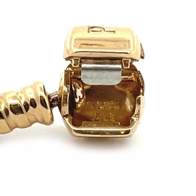 Pandora 14k Gold 5 Slide Charms Snake Chain Bracelet | Chairish
