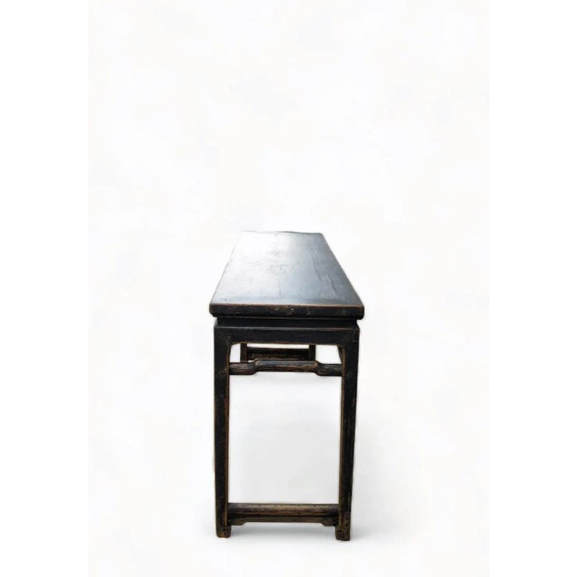 Black 74" Inch Long MingQing Console Table | Chairish
