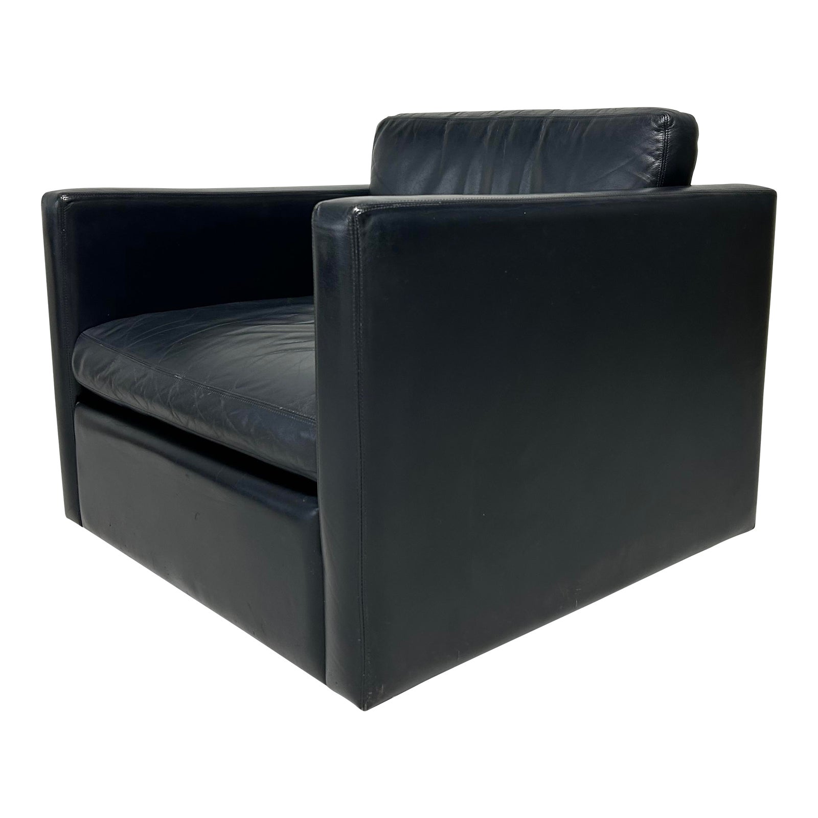 Charles Pfister for Knoll Leather Chair | Chairish