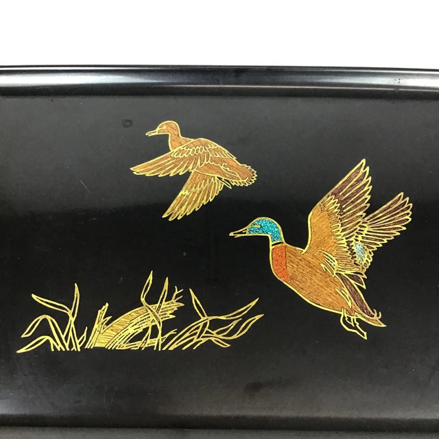 Vintage Large Size Black Bakelite Mallard Duck Design Serving Tray ...