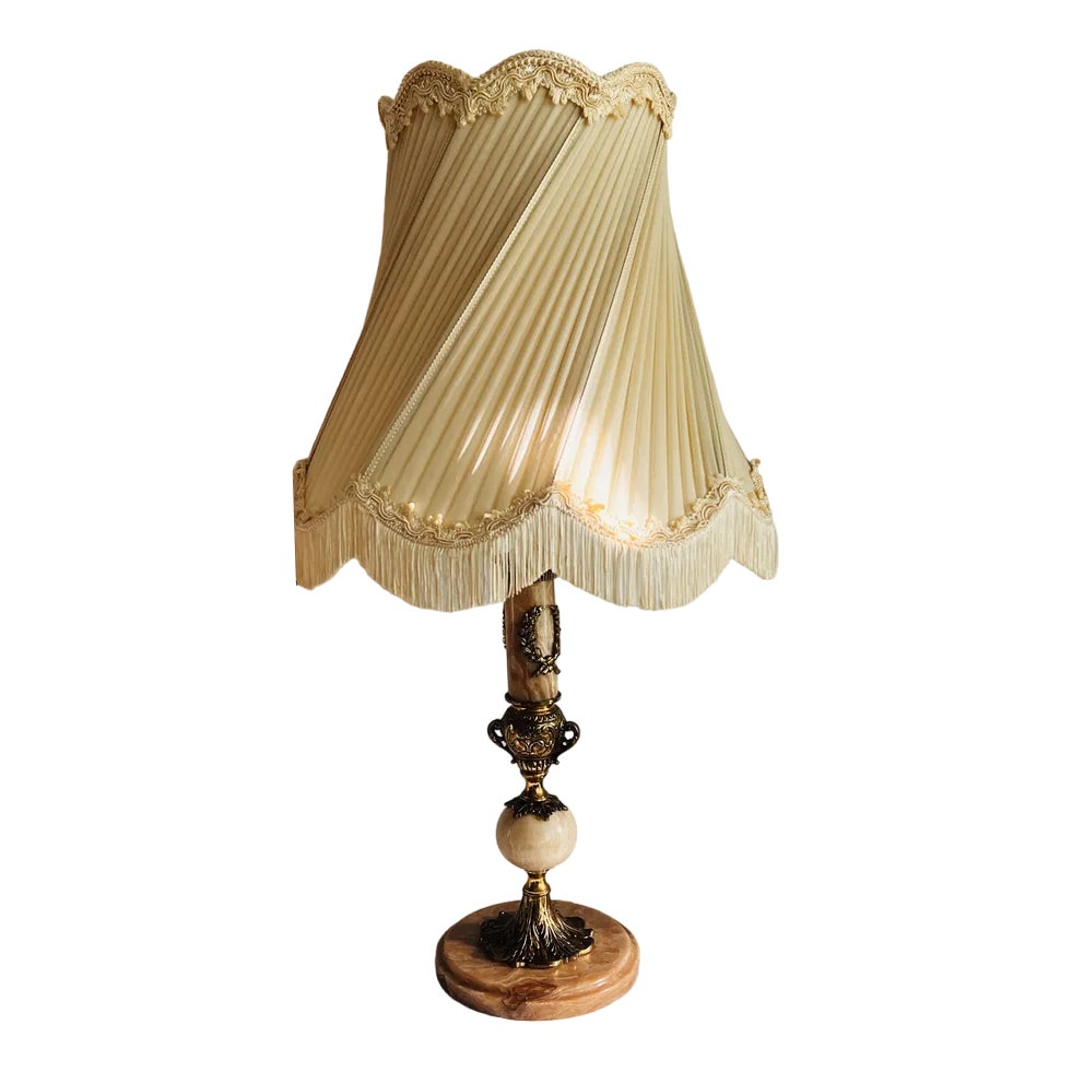 Vintage Italian Marble Lamp | Chairish