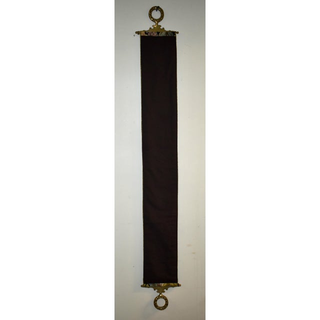 Vintage Narrow Tudor Wall Tapestry W/Fruit & Flowers and Brass Fittings ...