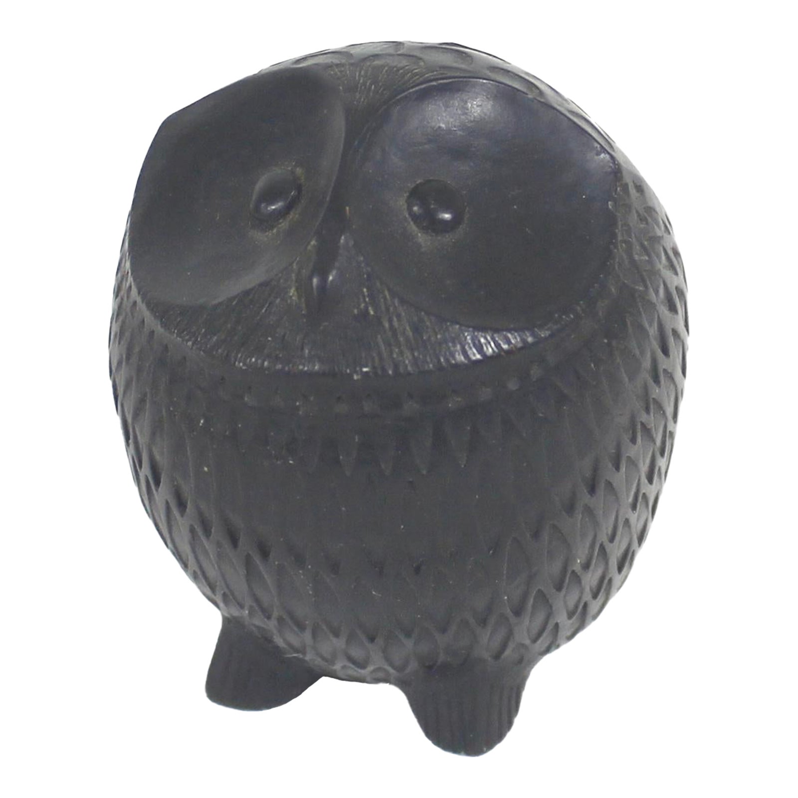 1960s Vintage Owl Small Black Sculpture Made by Boma Canada | Chairish
