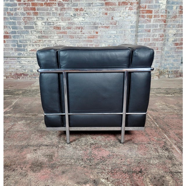Cassina Lc2 Le Corbusier Petite Club Chairs -Black Leather-A Pair ...
