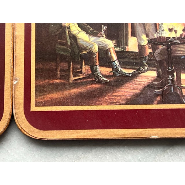 1950s Set of Gentlemen’s Old World Coasters Depicting 18th Century ...