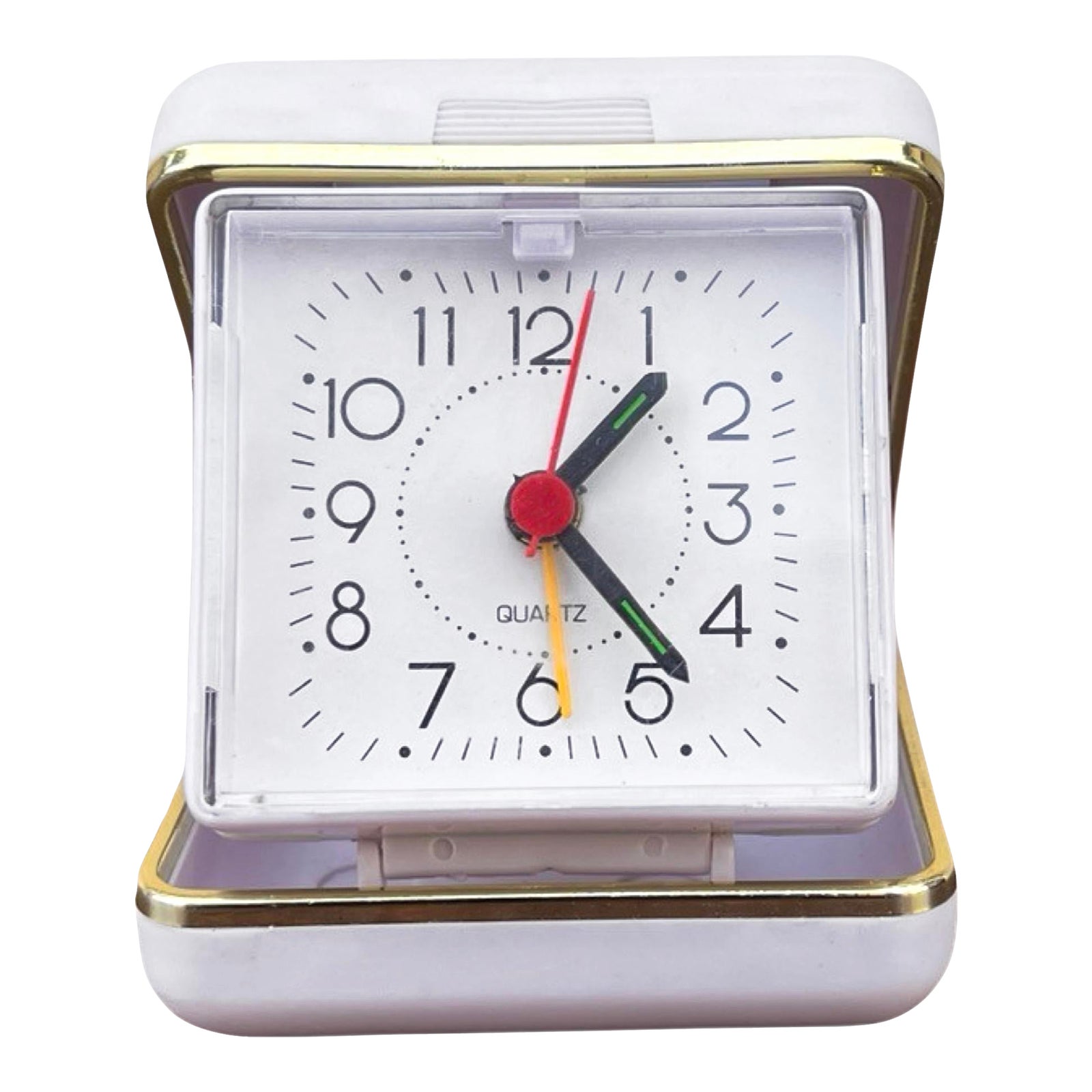 Small White Travel Alarm Clock Germany 1990s. | Chairish