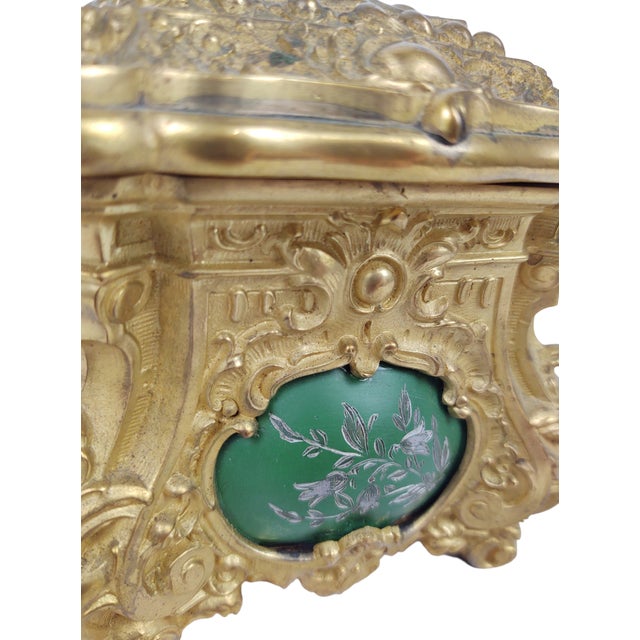 Vintage French Gilt Bronze Dore Box | Chairish