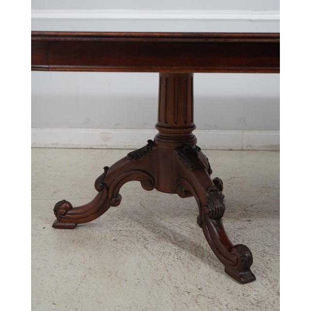 Large Continental Style Mahogany Dining Room Table | Chairish