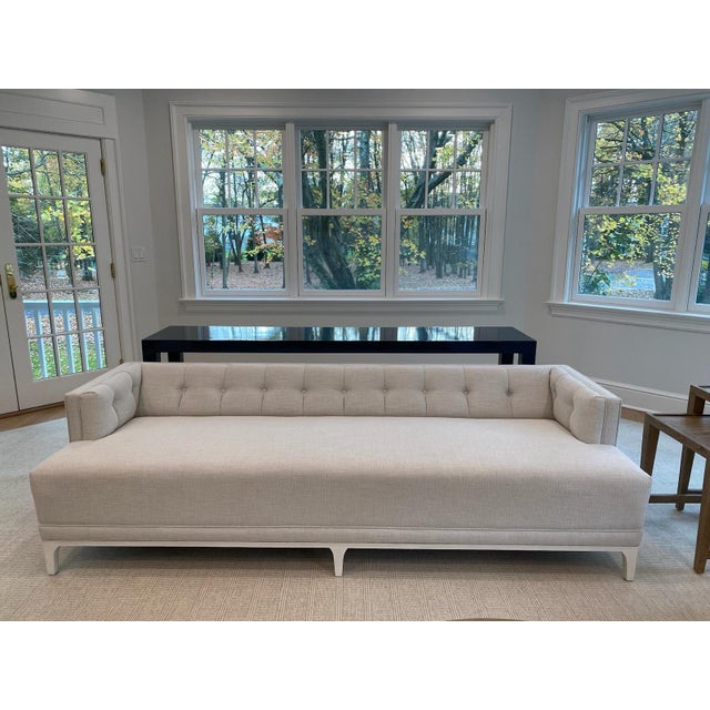 Modern White Lounge Sofa | Chairish