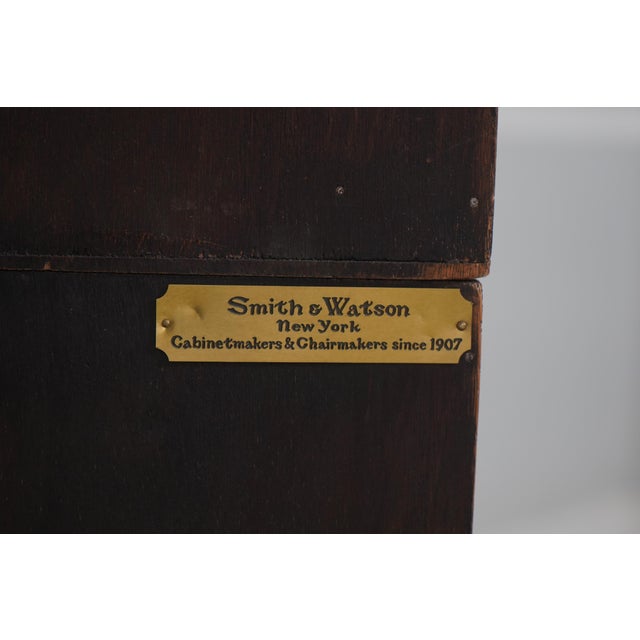 Smith & Watson English Style Yew Wood Corner Cabinet | Chairish