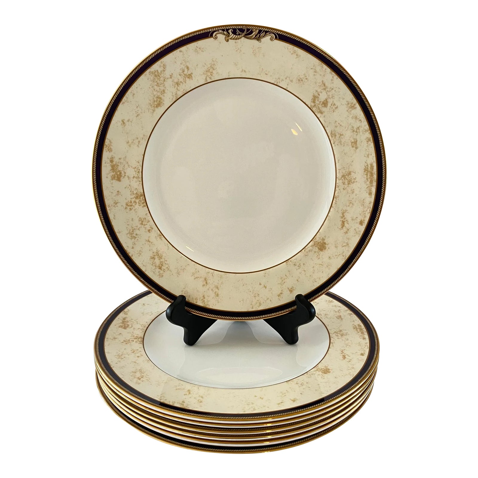 1990s Vintage Wedgwood Cornucopia Bone China Dinner Plates - Set of 7 ...