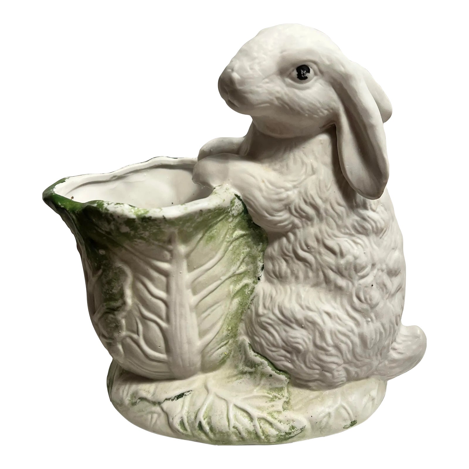 Vintage Rabbit Cabbage Planter | Chairish