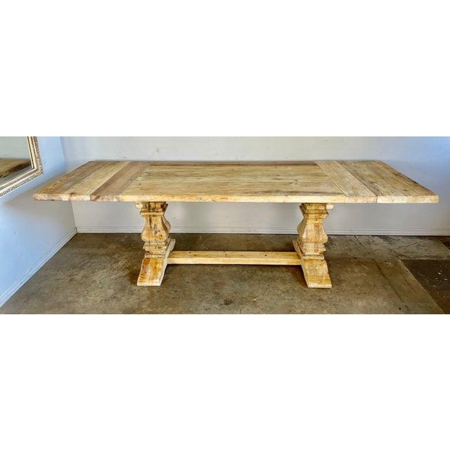 19th. C. Italian Tuscan Style Bleached Walnut Dining Table W/ Leaves ...