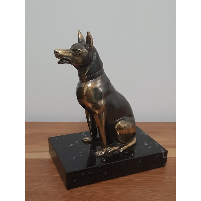 1930s Art Deco Figural Bookends Doberman Dogs by Jamar - a Pair | Chairish