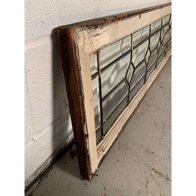 Mid 20th Century Beveled Stained Glass Window | Chairish