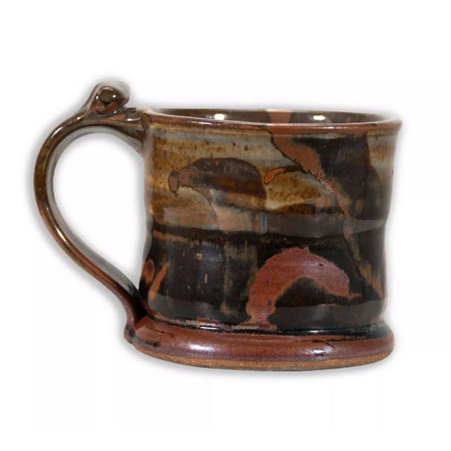 John Glick Ceramic Stoneware Mug II Stamped Plum Tree Pottery | Chairish