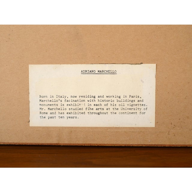 Mid Century Adriano Marchello London Tower Bridge Painting, Framed ...