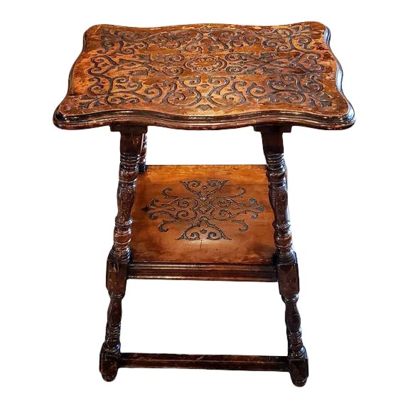 19th Century English Country Oak Tiered Joint Table | Chairish
