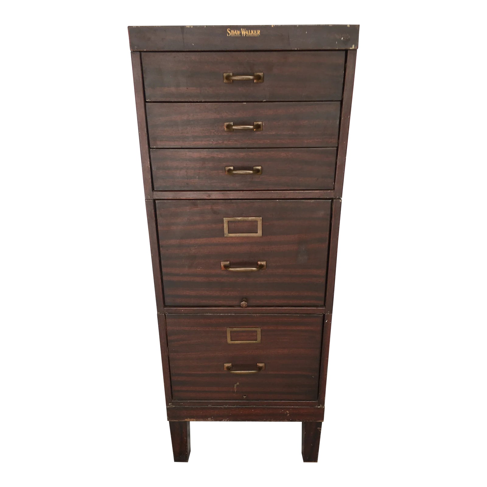 1930s Shaw Walker Industrial File Cabinet | Chairish