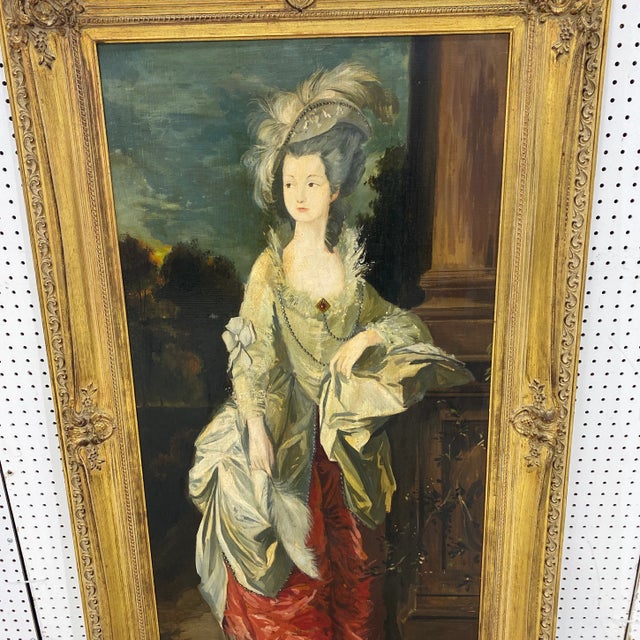 Early 20th Century French Aristocrat Woman Portrait Painting Unknown ...