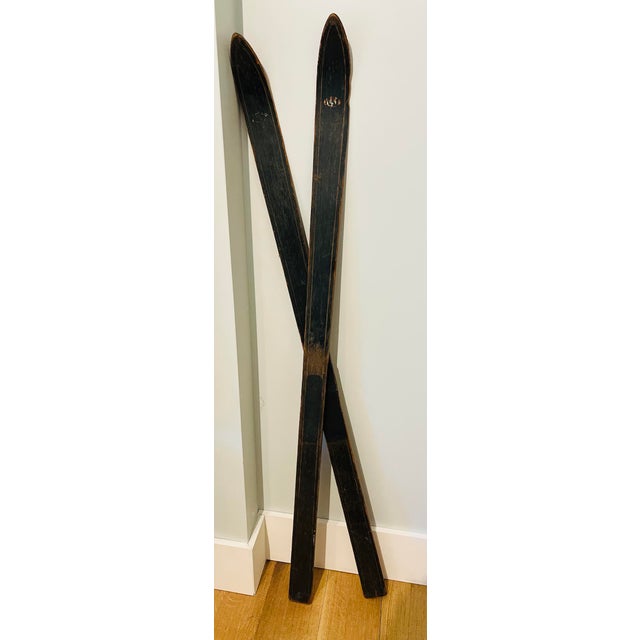 Vintage Original 1920s Wooden Skis- Set of 2 | Chairish