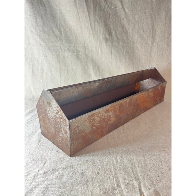 Early 20th Century Vintage Patinated Tool Box | Chairish